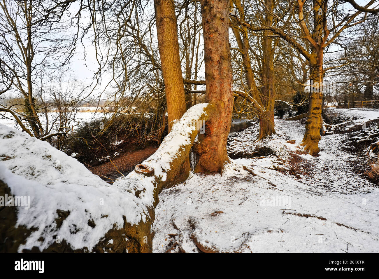 A snow covered rural landscape in the countryside Stock Photo - Alamy