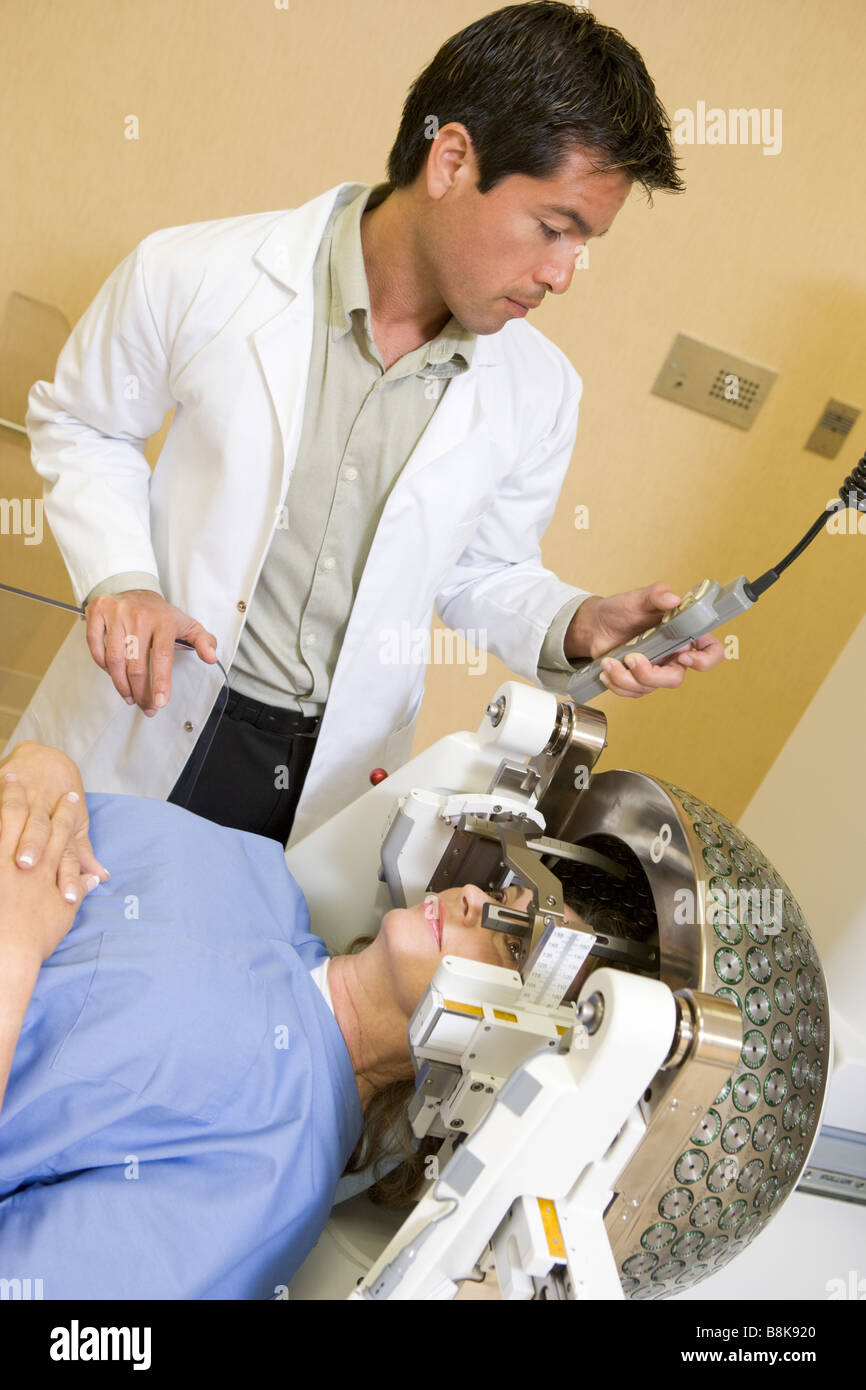 Doctor Checking Patient's Eyes Stock Photo - Alamy