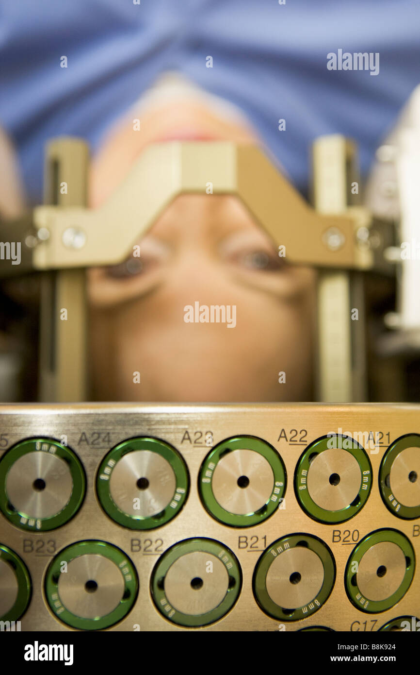 Patient's Head Being Monitored Stock Photo - Alamy