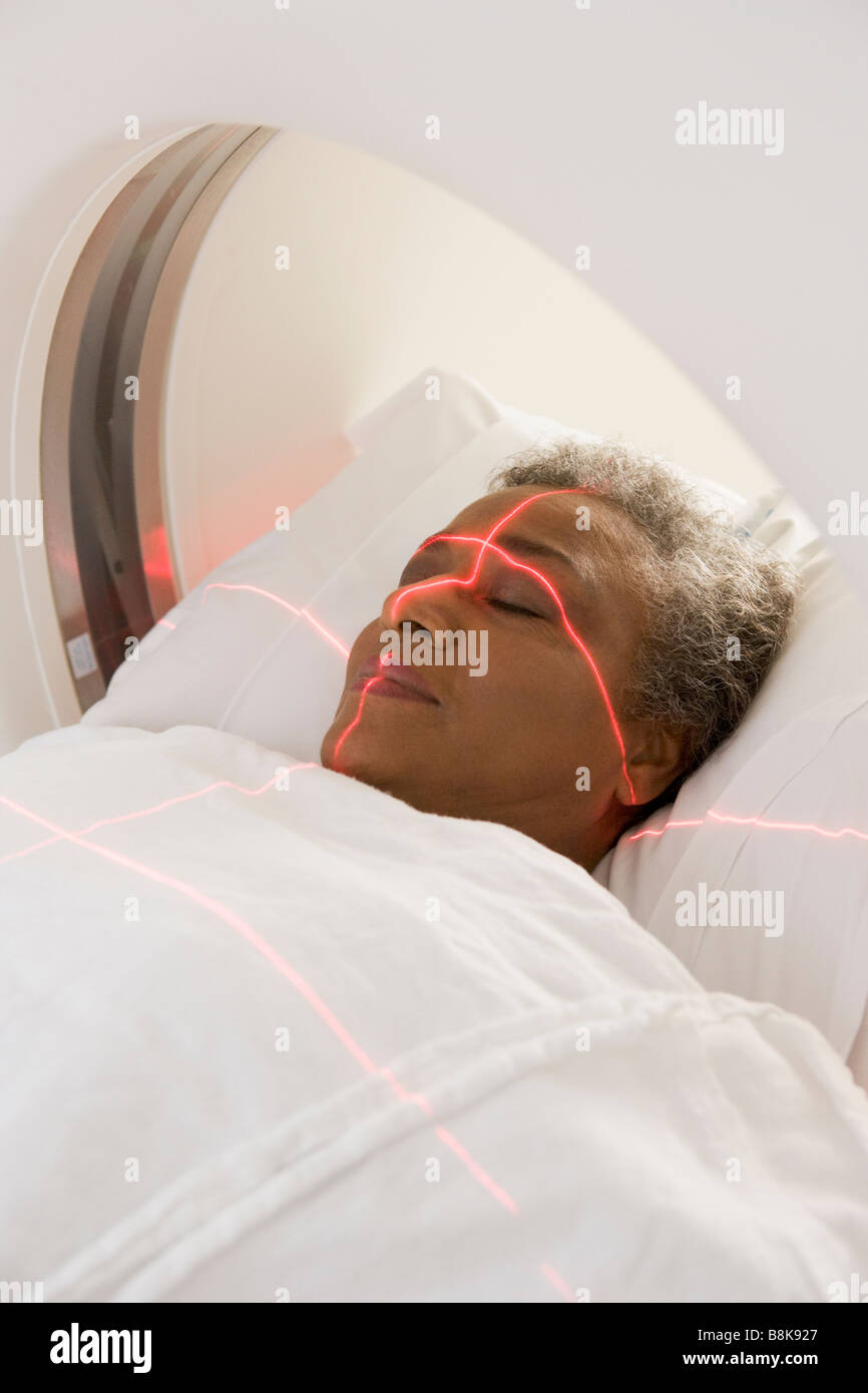 Patient Having A Computerized Axial Tomography (CAT) Scan Stock Photo ...