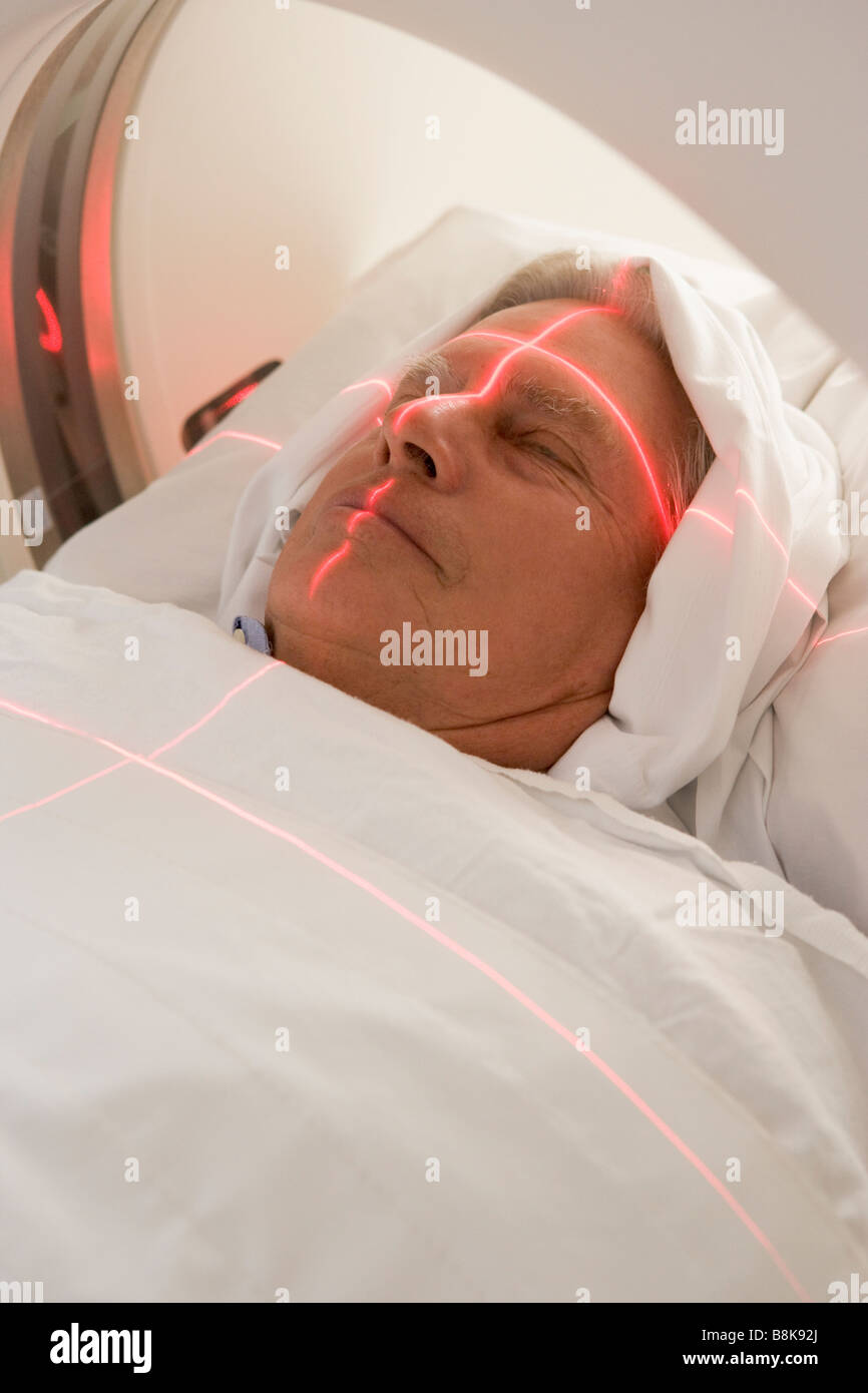 Patient Having A Computerized Axial Tomography (CAT) Scan Stock Photo ...