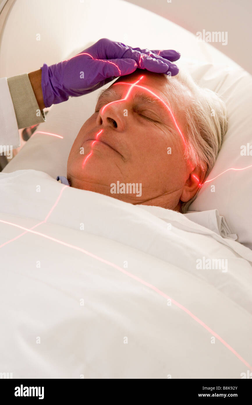 Patient Having A Computerized Axial Tomography (CAT) Scan Stock Photo ...