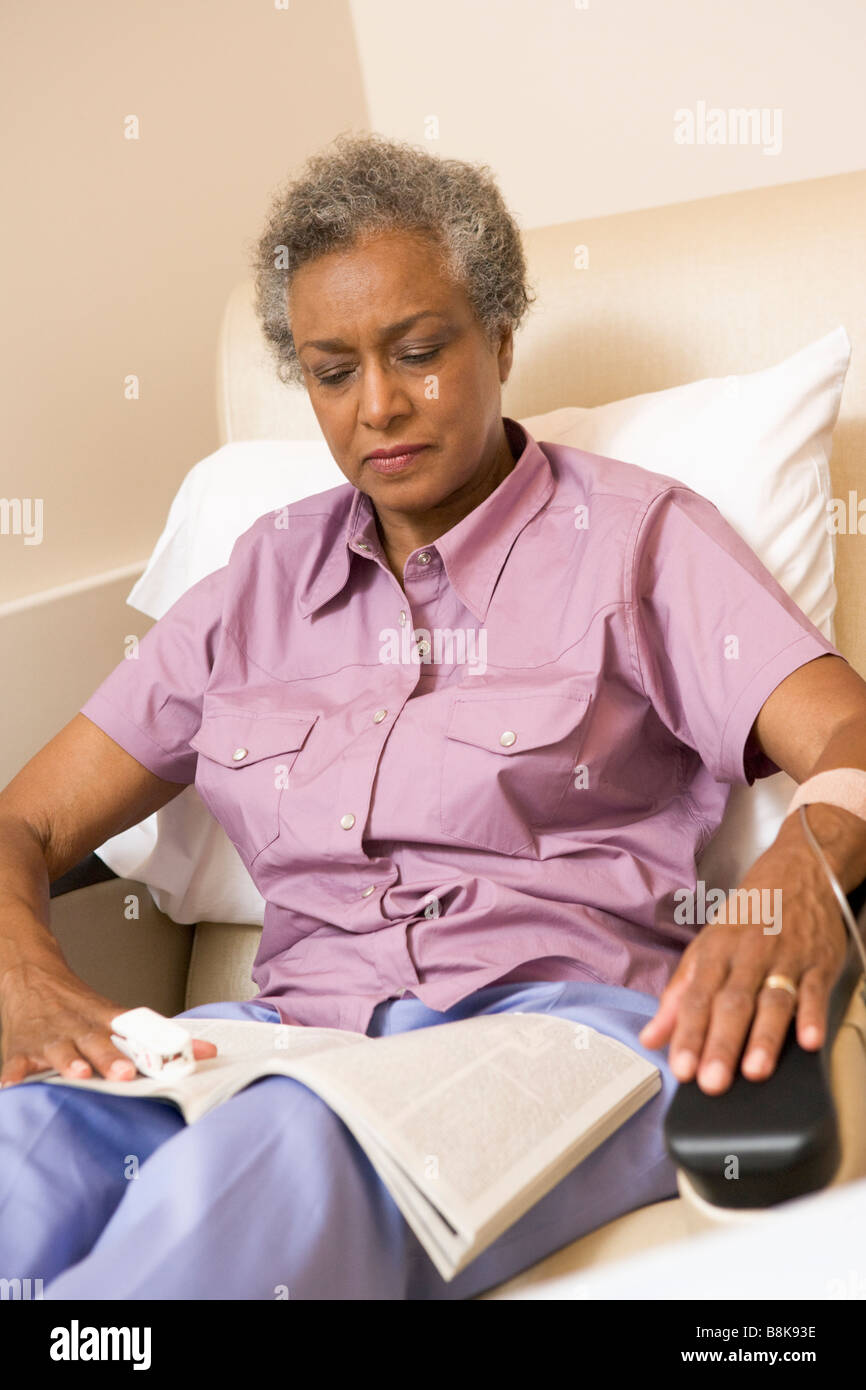 Patient Reading A Magazine Stock Photo - Alamy