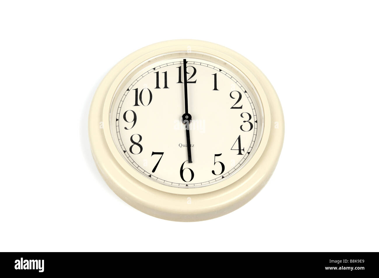 Wall clock against a white background Stock Photo - Alamy