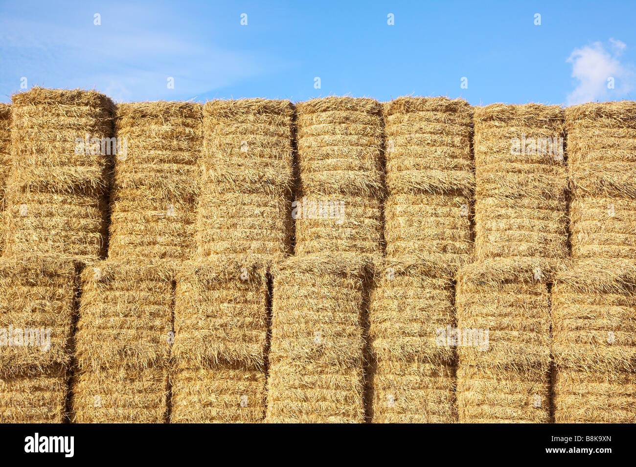 Stack of straw bales Stock Photo - Alamy