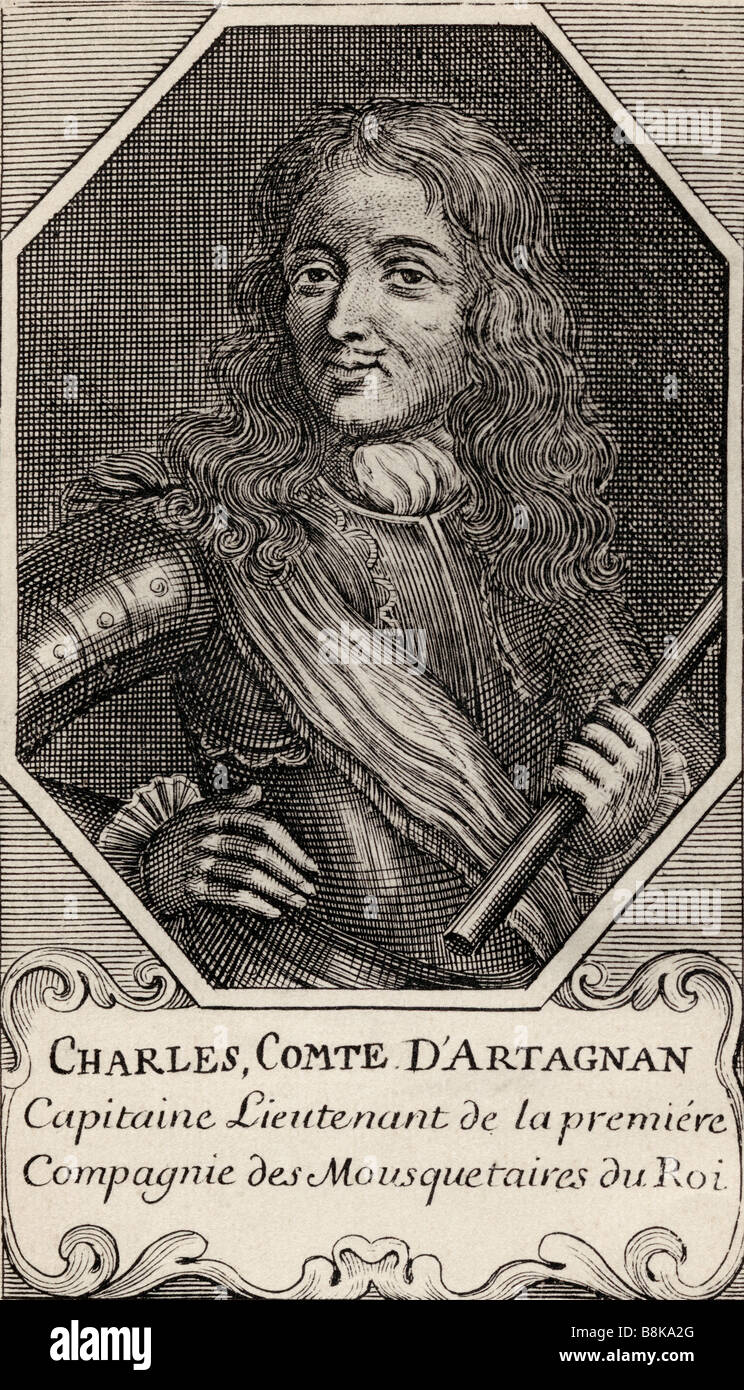 Charles de Batz Castelmore, Comte d'Artagnan, 1611 - 1673. Captain of ...