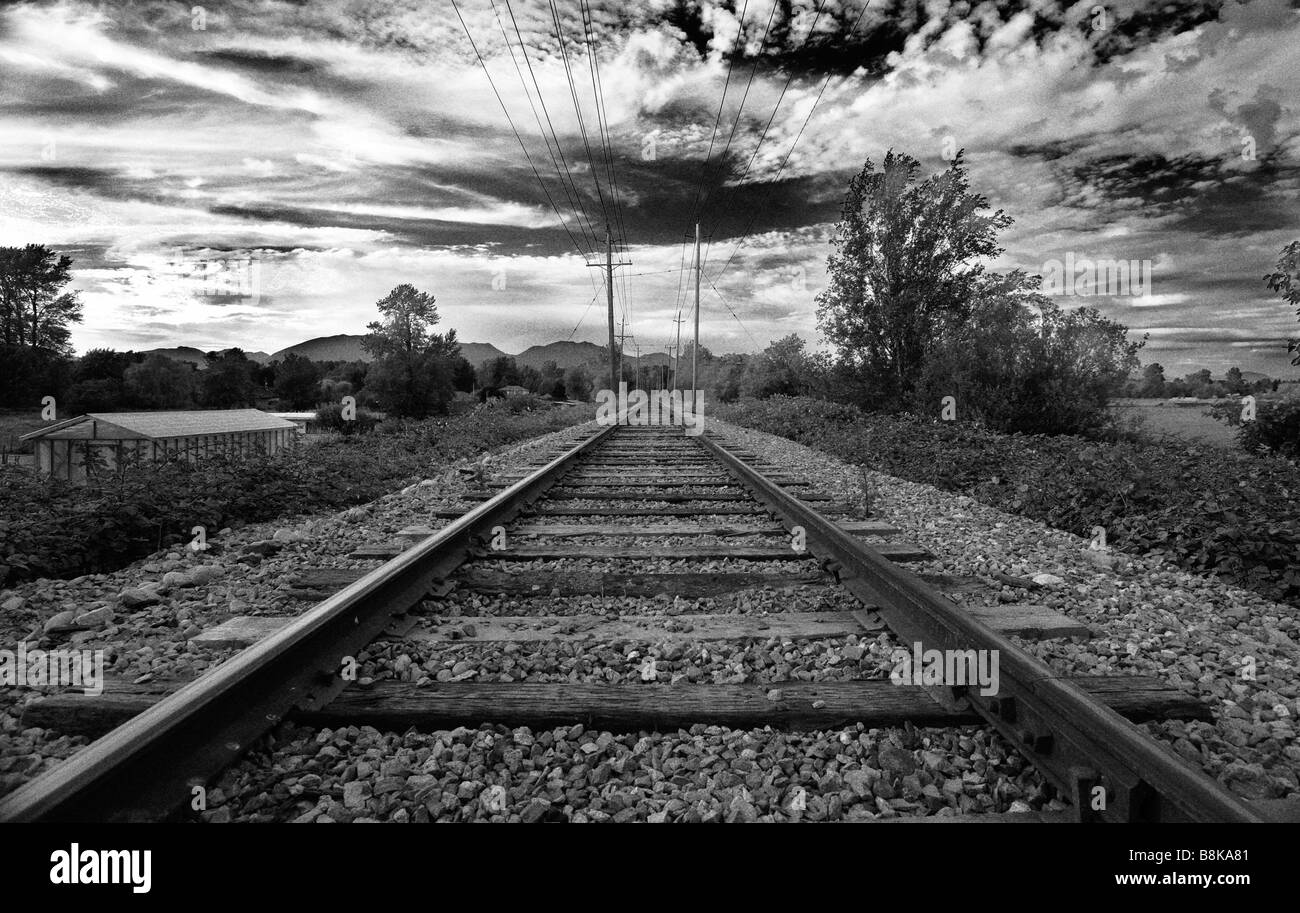 Railroad Tracks Black And White
