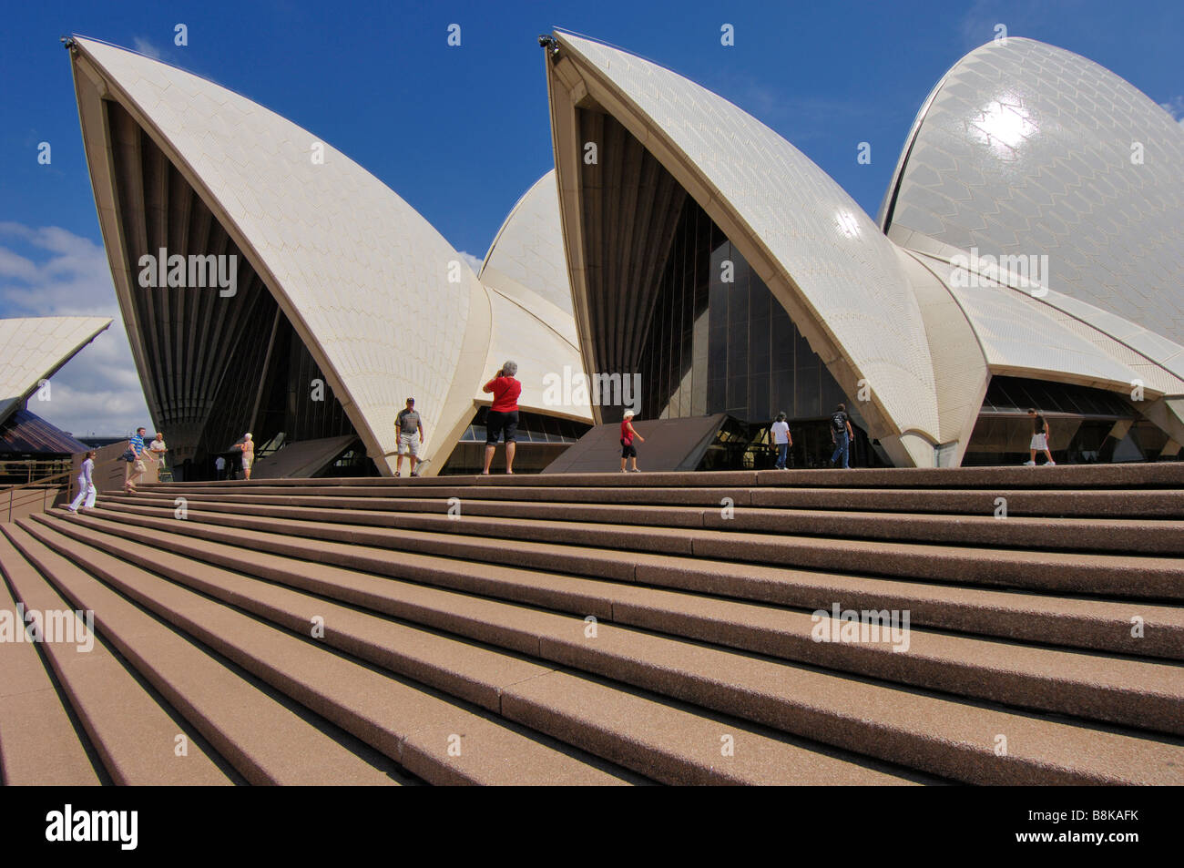 A view of part of the Sydney Opera House, designed by the Danish ...