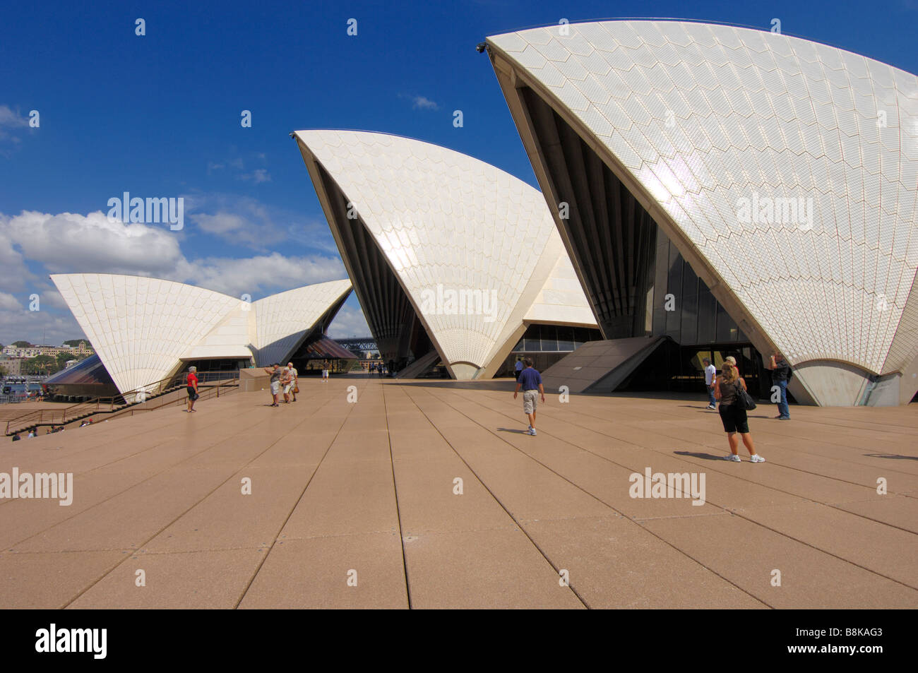 A view of part of the Sydney Opera House, designed by the Danish ...