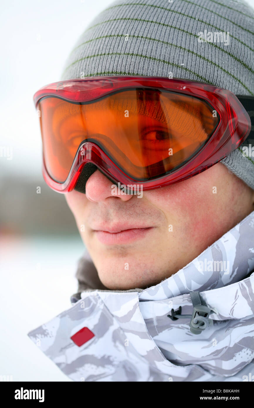 snowboarder in goggles Stock Photo - Alamy