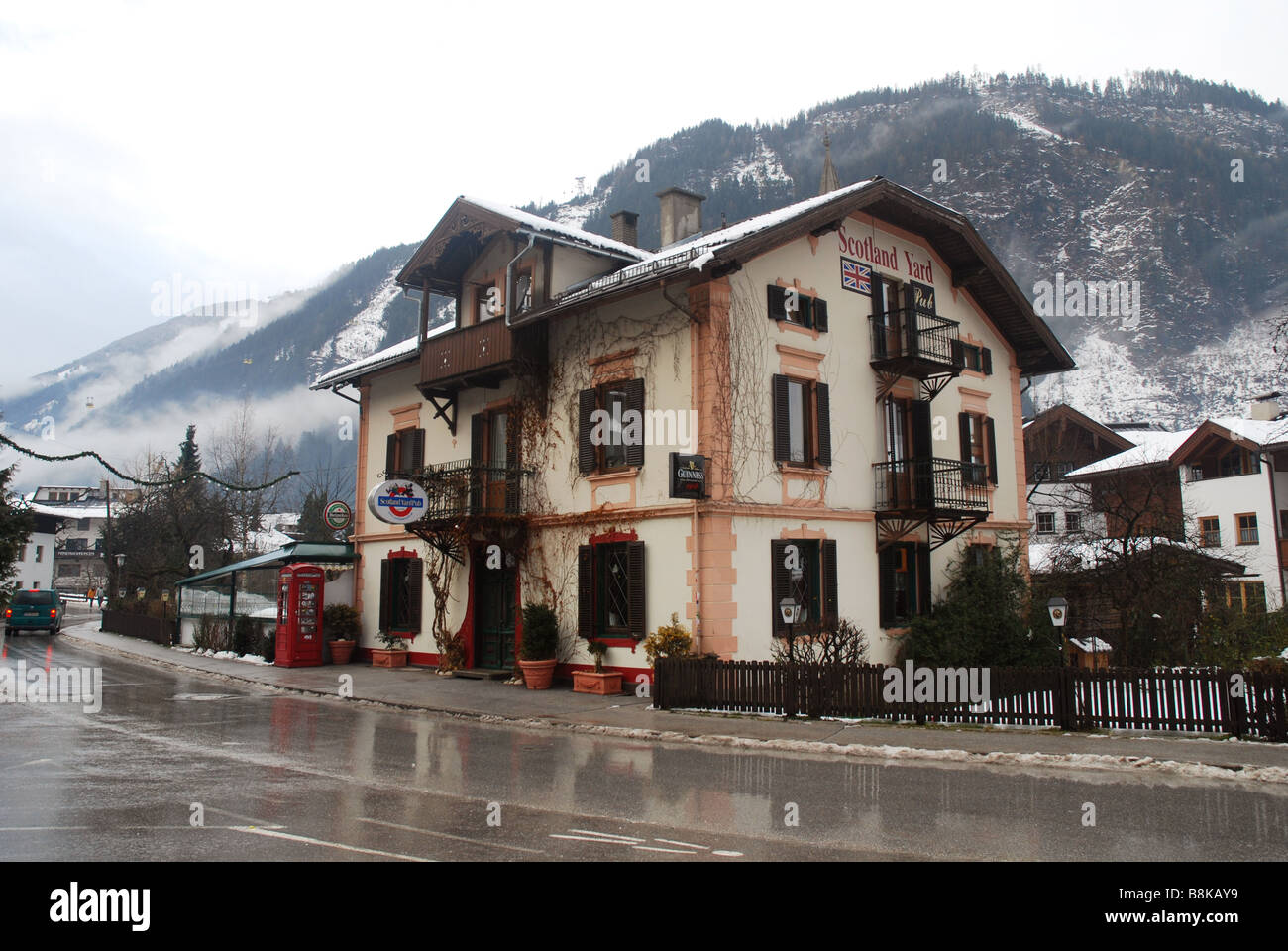 The Scotland Yard Pub in Mayrhofen Austria Europe Stock Photo - Alamy