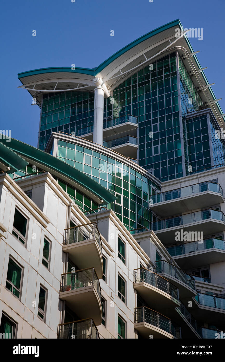 Part of the St George Wharf complex at Vauxhall on the south bank of ...