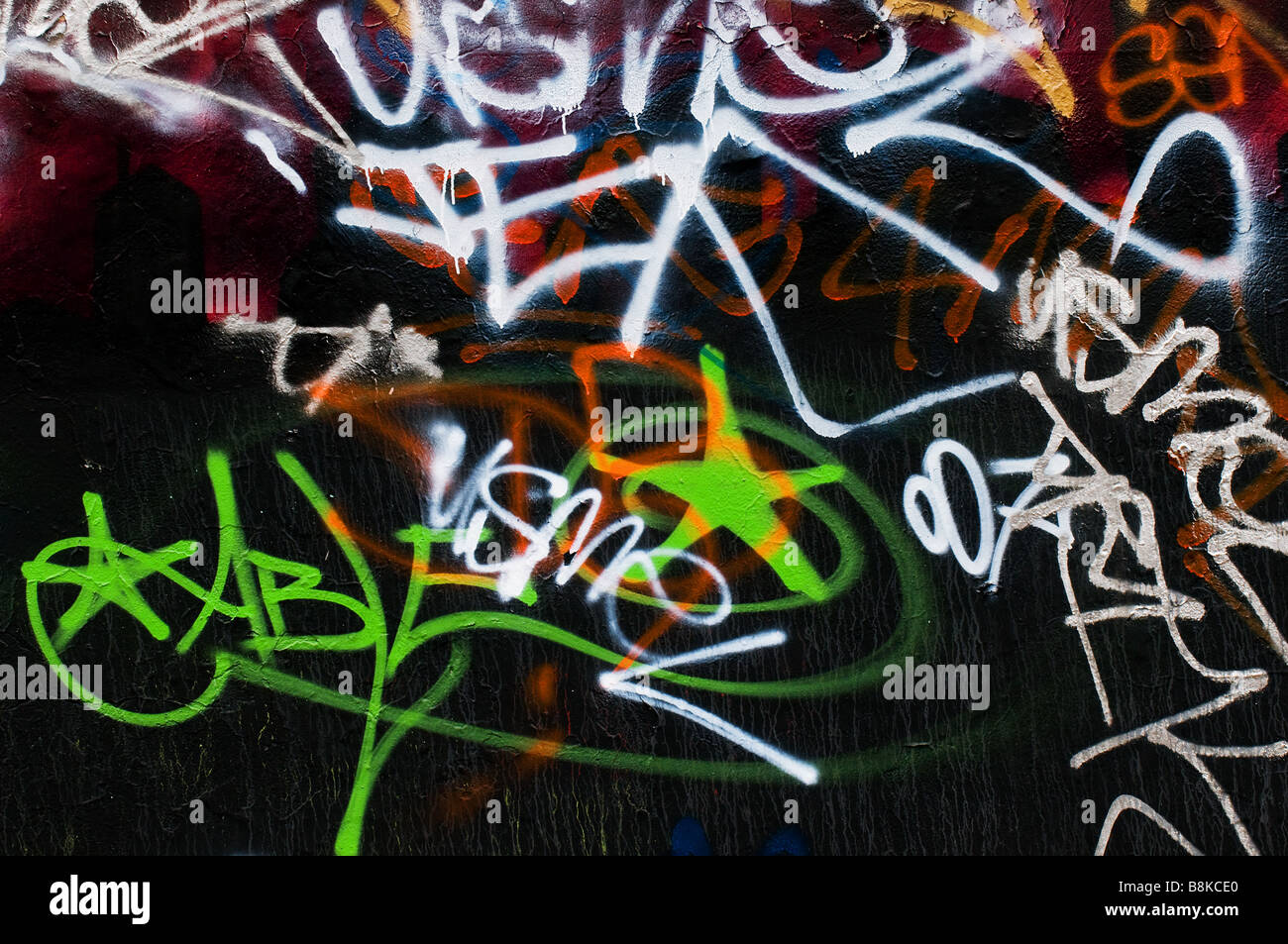 Vandalized wall graffiti hi-res stock photography and images - Alamy