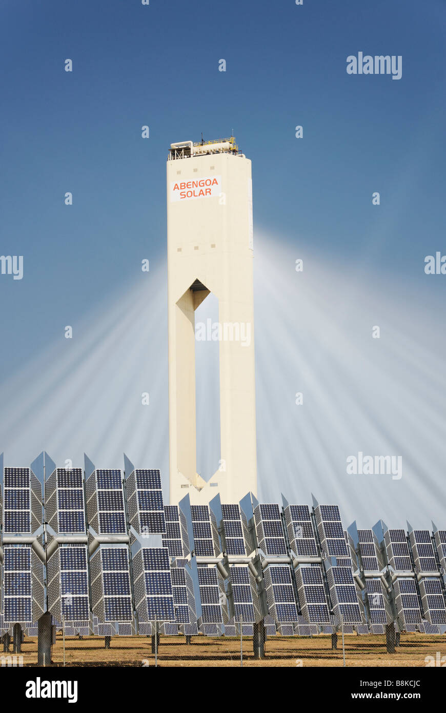 The PS10 solar tower power plant produces clean thermoelectric power ...
