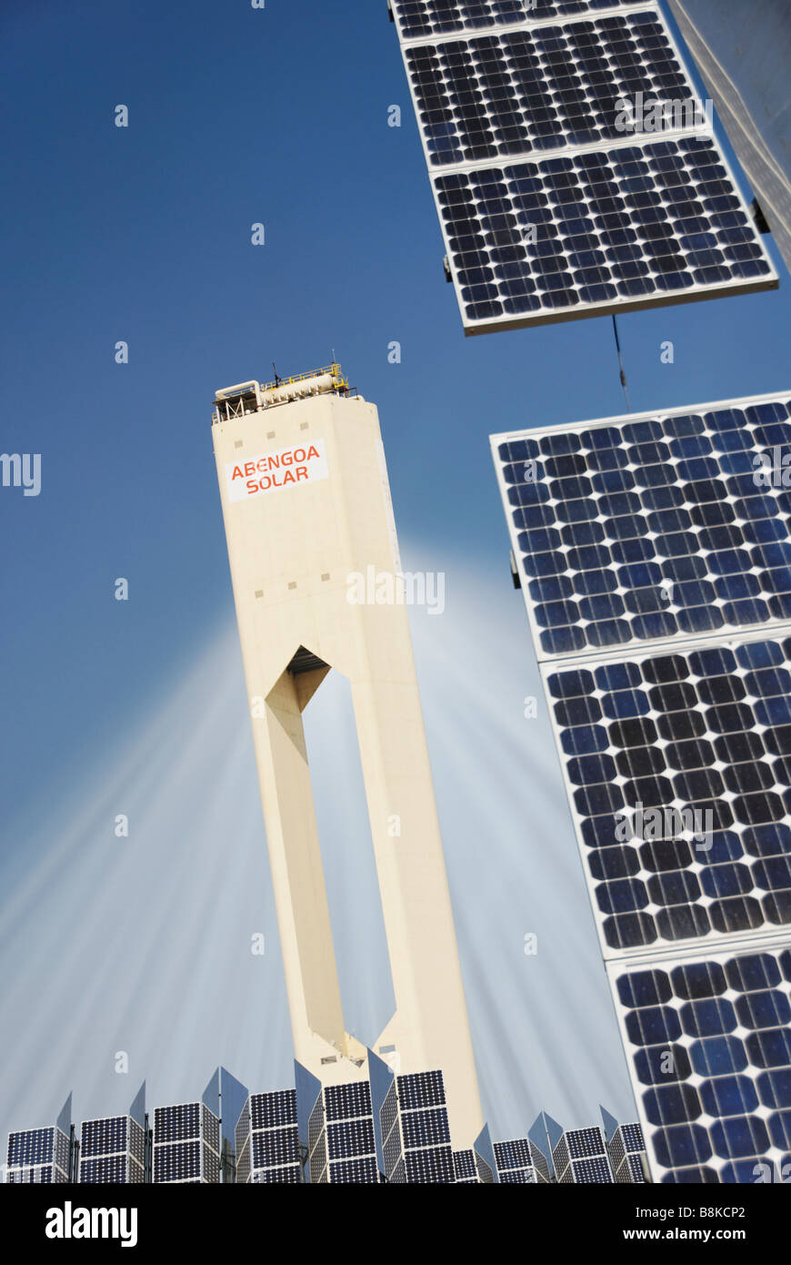 The PS10 solar tower power plant produces clean thermoelectric power ...