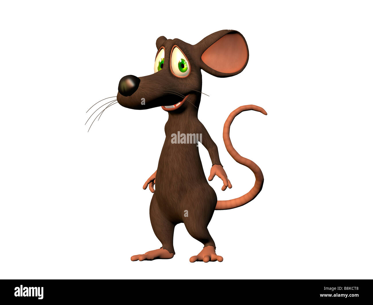 cartoon mouse smiling isolated on white background Stock Photo - Alamy