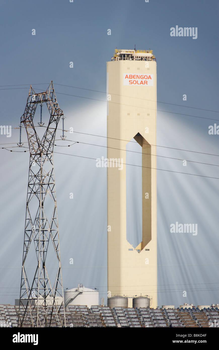 The PS10 solar tower power plant produces clean thermoelectric power ...
