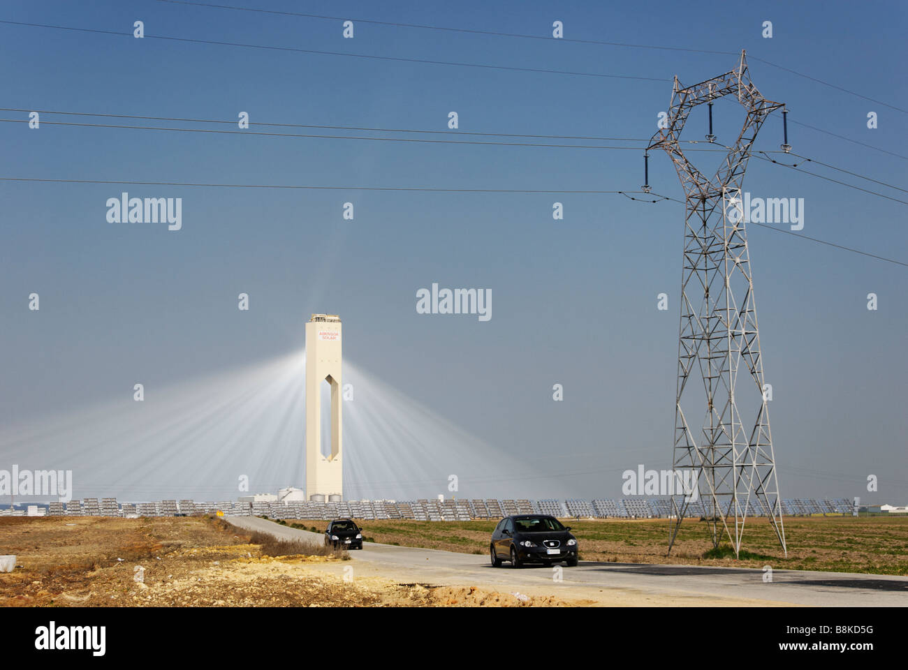 The PS10 solar tower power plant produces clean thermoelectric power ...