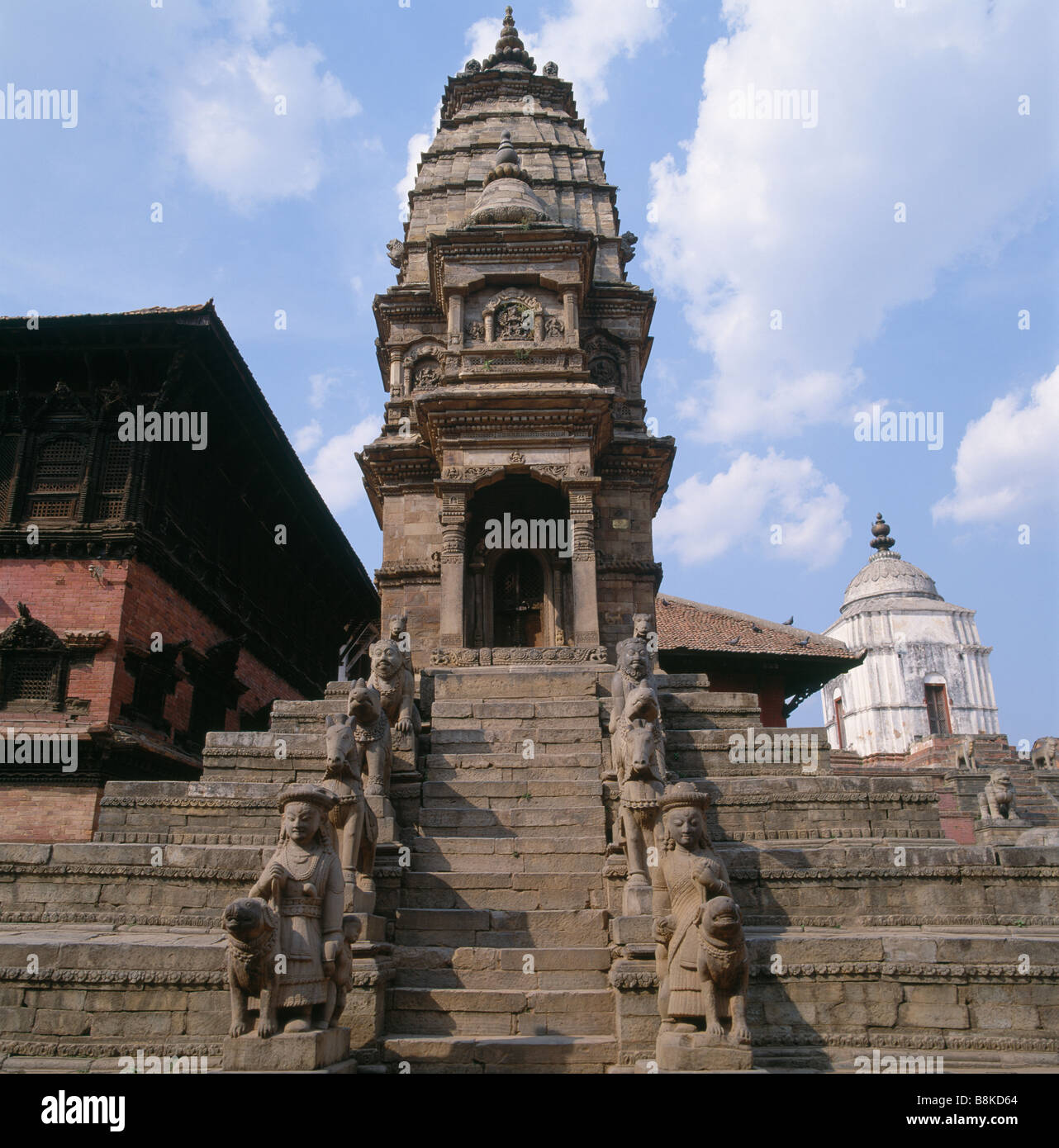 Temple steps Bhaktapur Kathmandu Nepal Stock Photo - Alamy