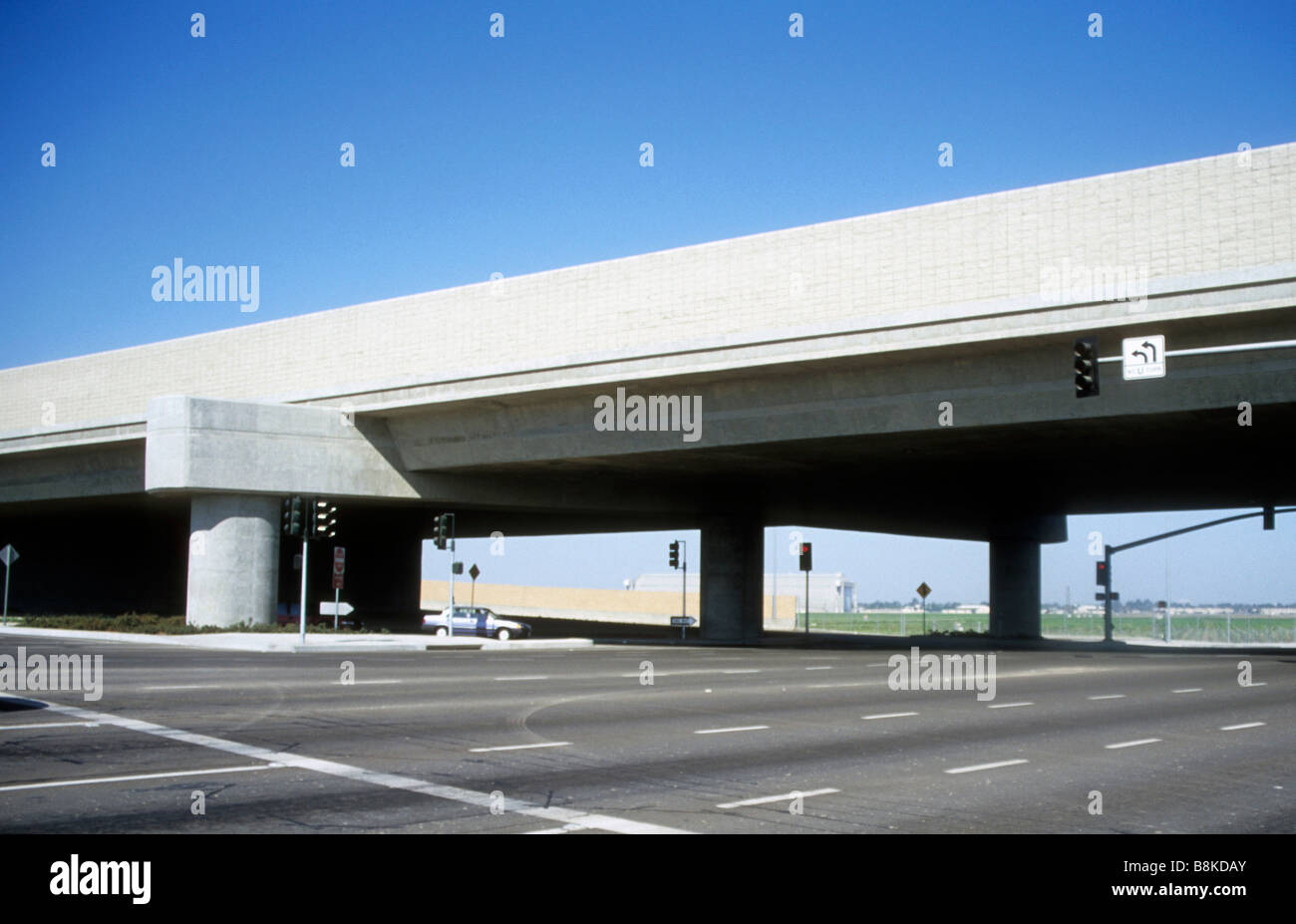 Steel reinforce concrete bridge freeway overpass underpass stress ...