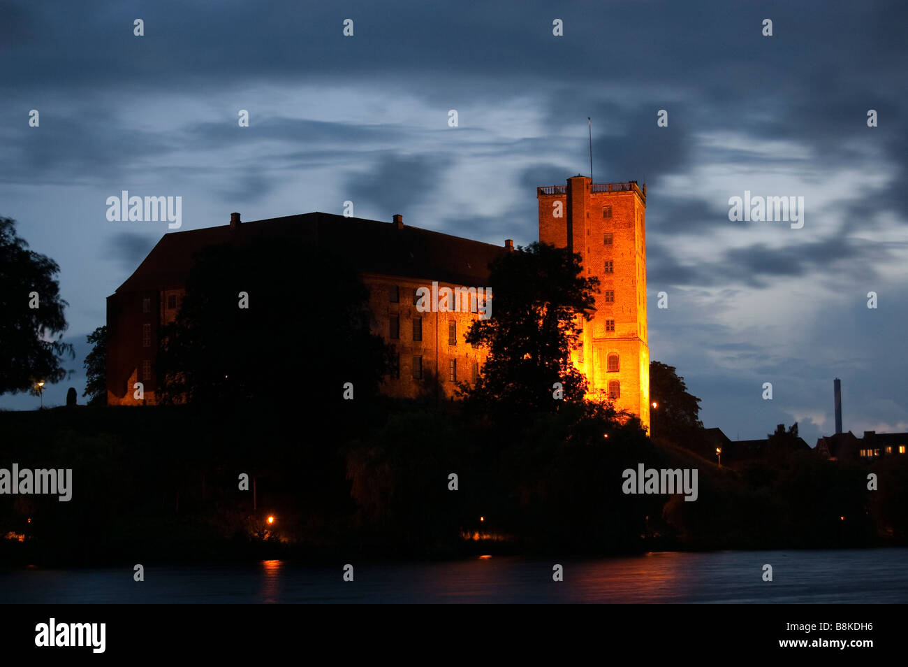 Koldinghus at night Stock Photo - Alamy