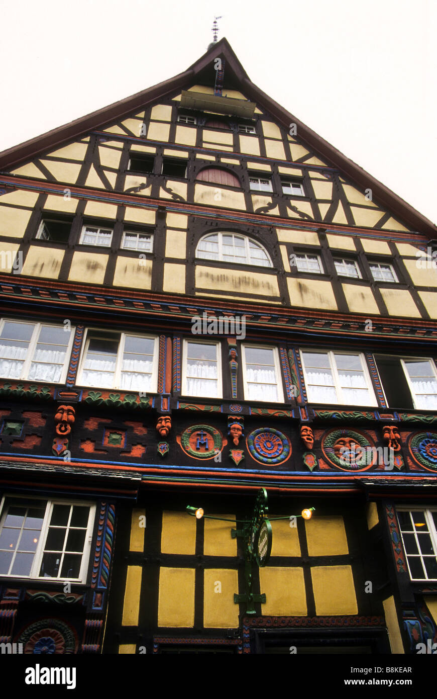 half-timber building German frill trim architecture style ornate old ...