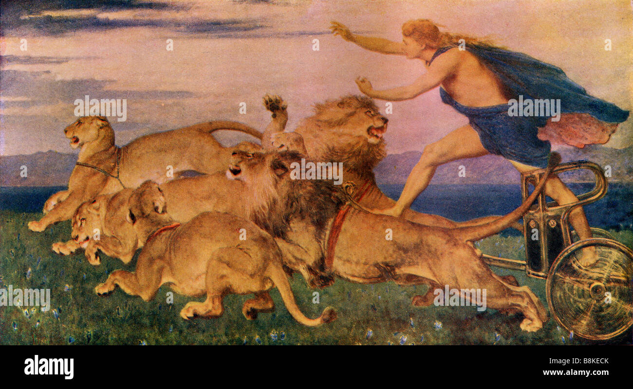Phoebus Apollo after the painting by Briton Riviere Stock Photo - Alamy
