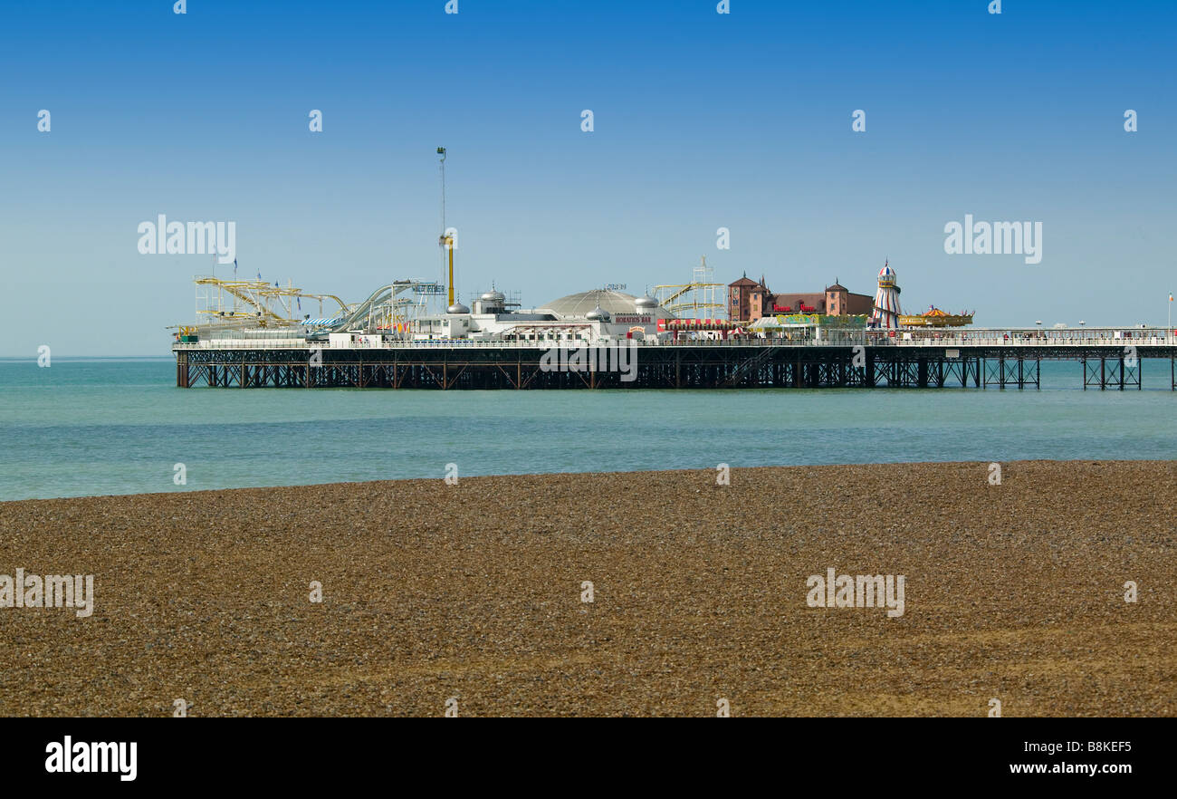 Brighton beach view pier hi-res stock photography and images - Alamy