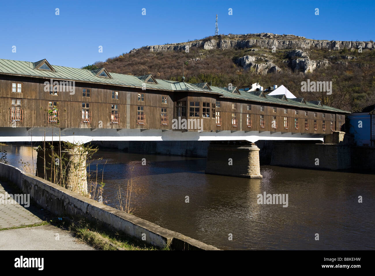 Lovech town, traditional architecture, covered bridge, made by self ...