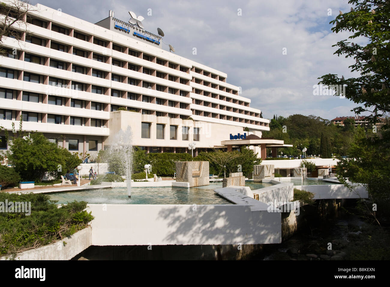 Hotel Sandanski, park in springtime, Balkans, Bulgaria Stock Photo - Alamy