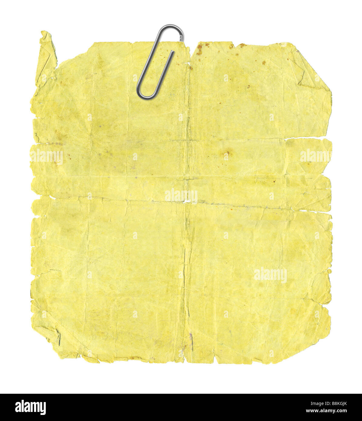 Old sticker and paper clip Stock Photo - Alamy