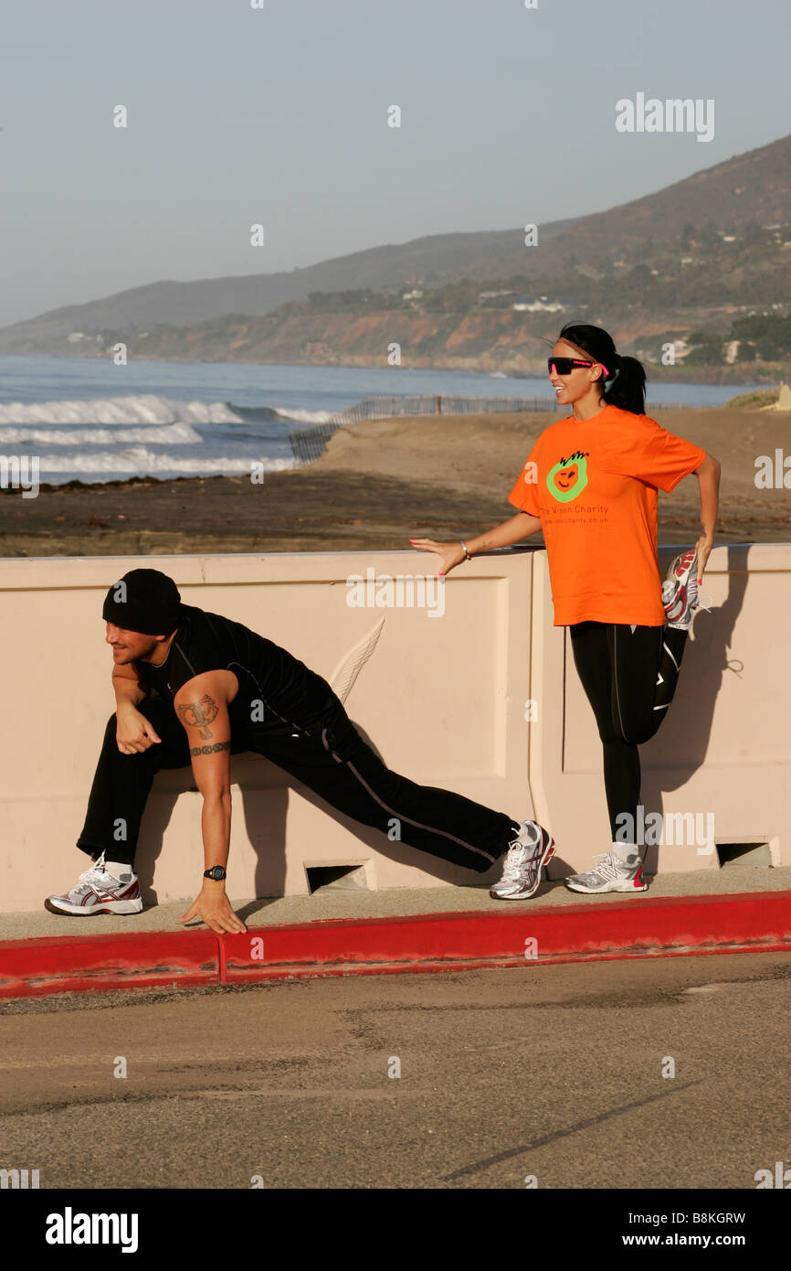 Katie Price Jordan with Peter Andre jog in Malibu Stock Photo - Alamy