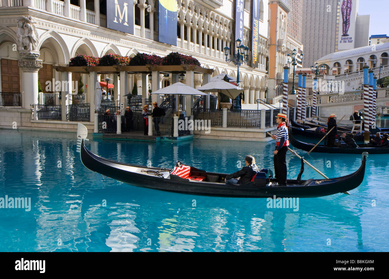 Gondola ride venetian hotel casino water fun las vegas nevada hi-res ...