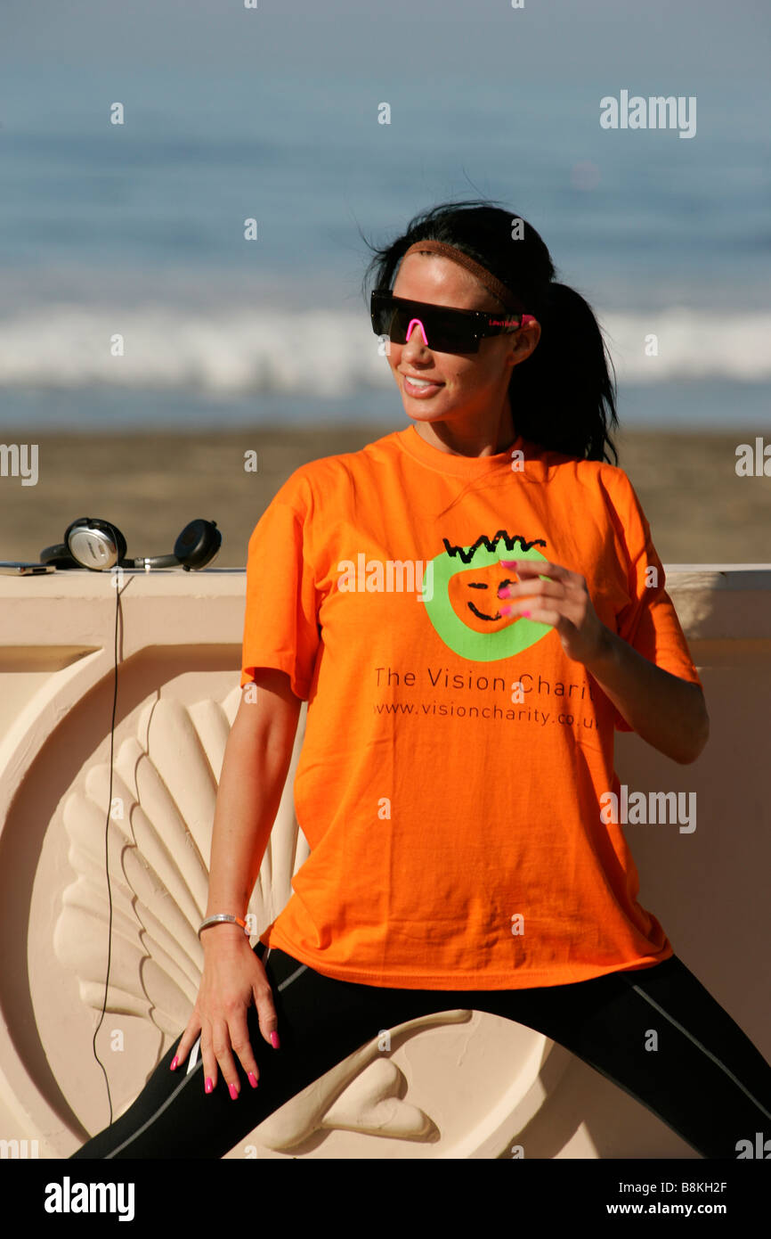 Katie Price Jordan with Peter Andre jog in Malibu Stock Photo - Alamy