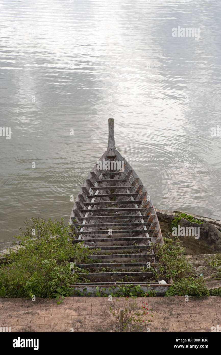 Old traditional fishing boat, Kuala Terengganu, Malaysia Stock Photo ...
