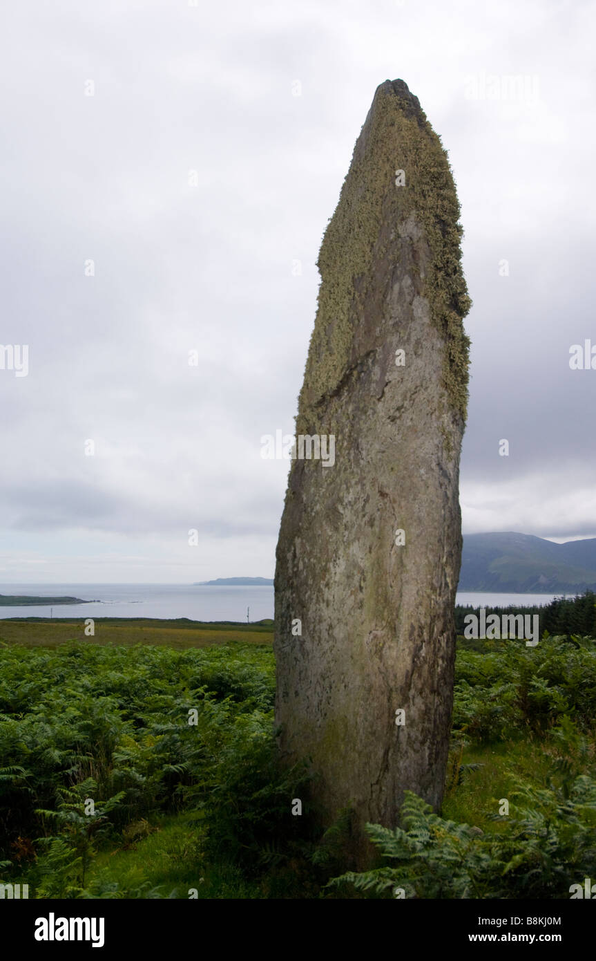 The standing stone at Camas an Stac, on the Isle of Jura, Scotland ...