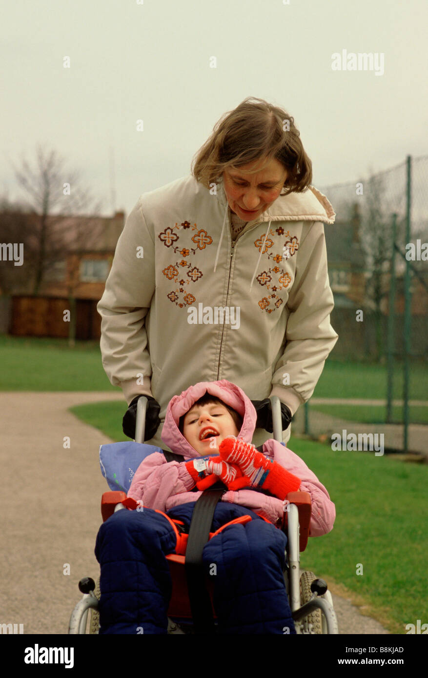 A single parent raising a handicapped child takes her daughter for a ...