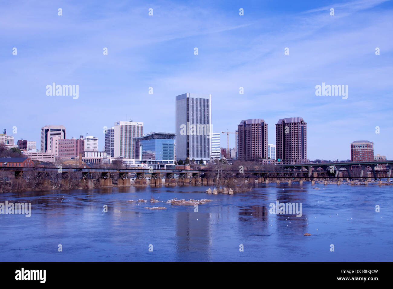 City skyline and James River in Richmond, Virginia Stock Photo - Alamy