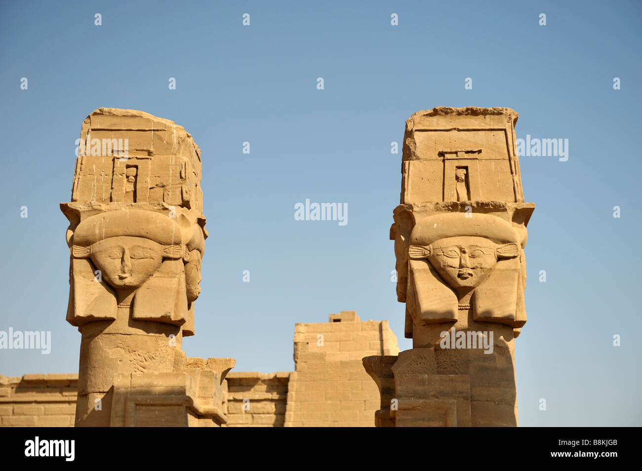 Columns with Isis in the form of Hathor, Kiosk of Qertassi, New ...
