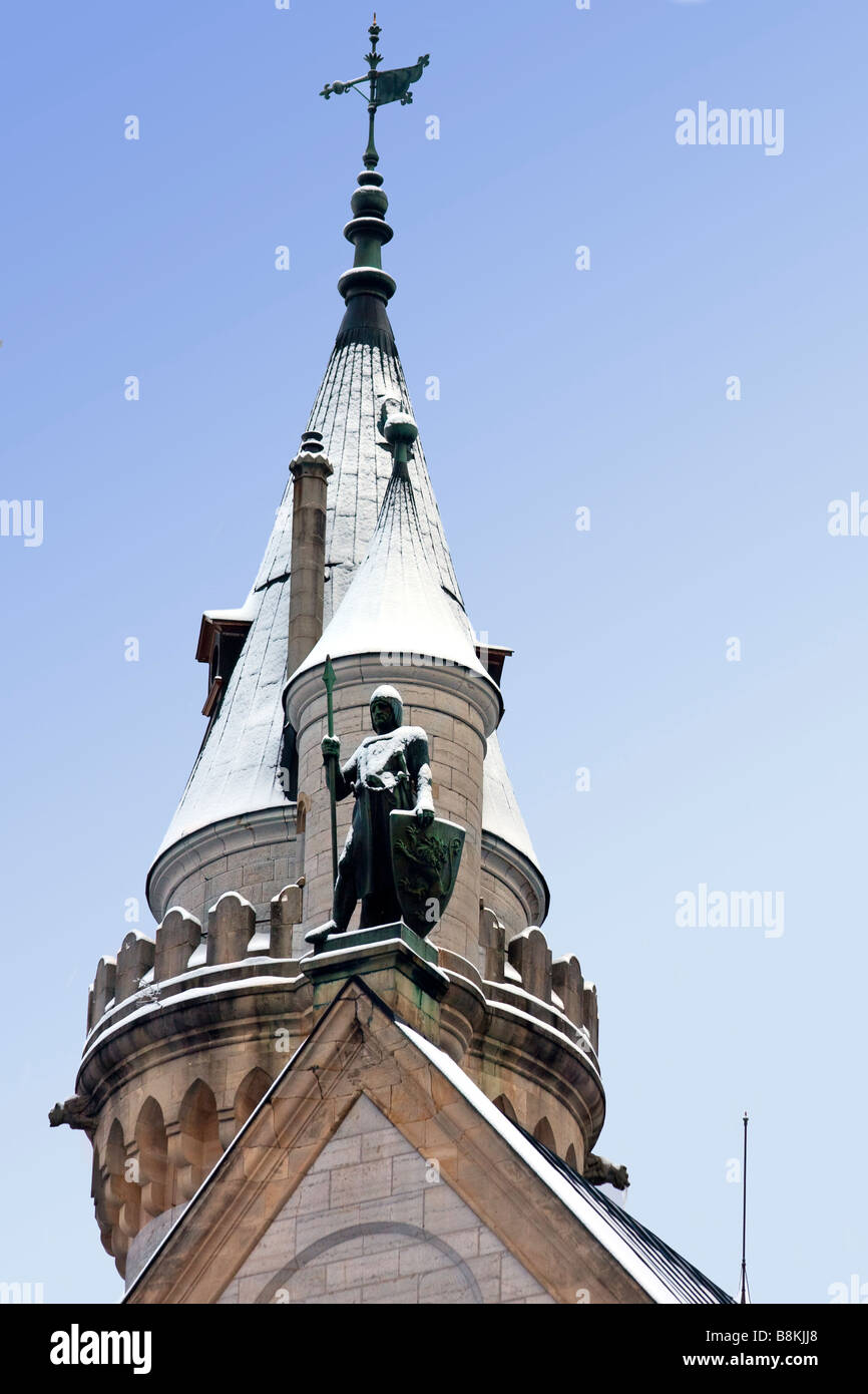 Neuschwanstein Castle Turret and Watching Guard Stock Photo - Alamy
