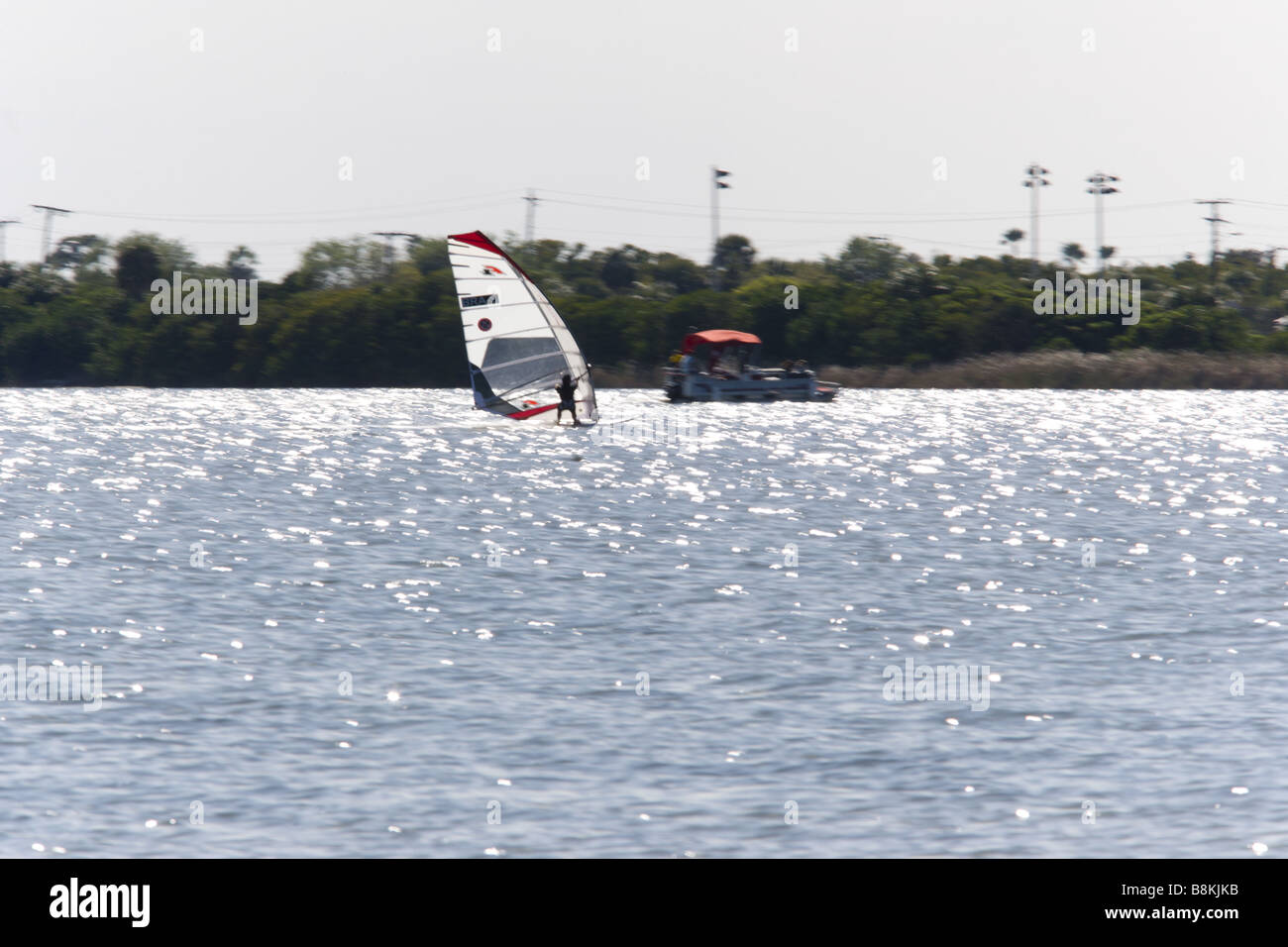 Windsurfing racing at Calema , Cocoa Beach Florida Stock Photo - Alamy