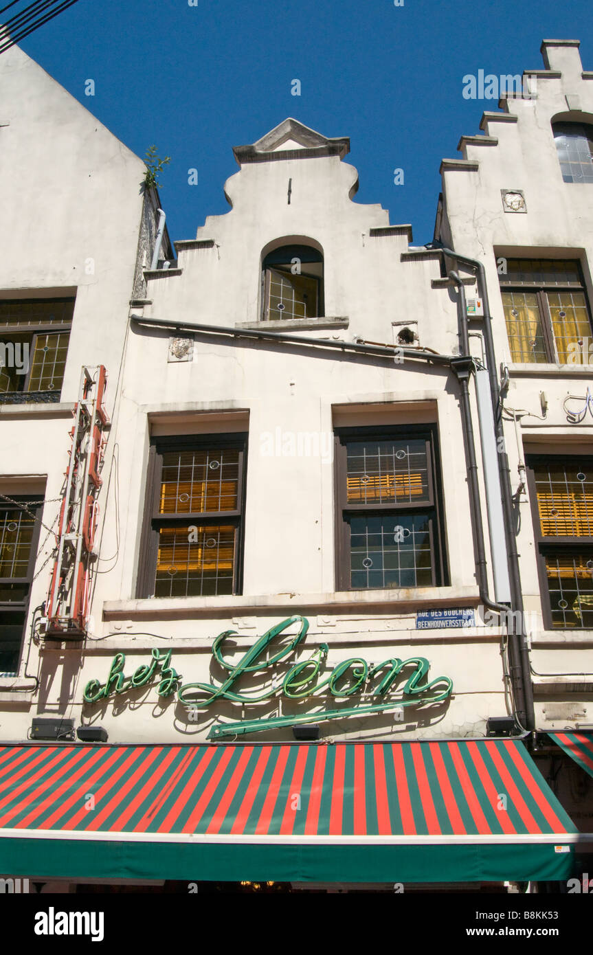 Cafe Leon,Brussels,Belgium, Europa Stock Photo - Alamy