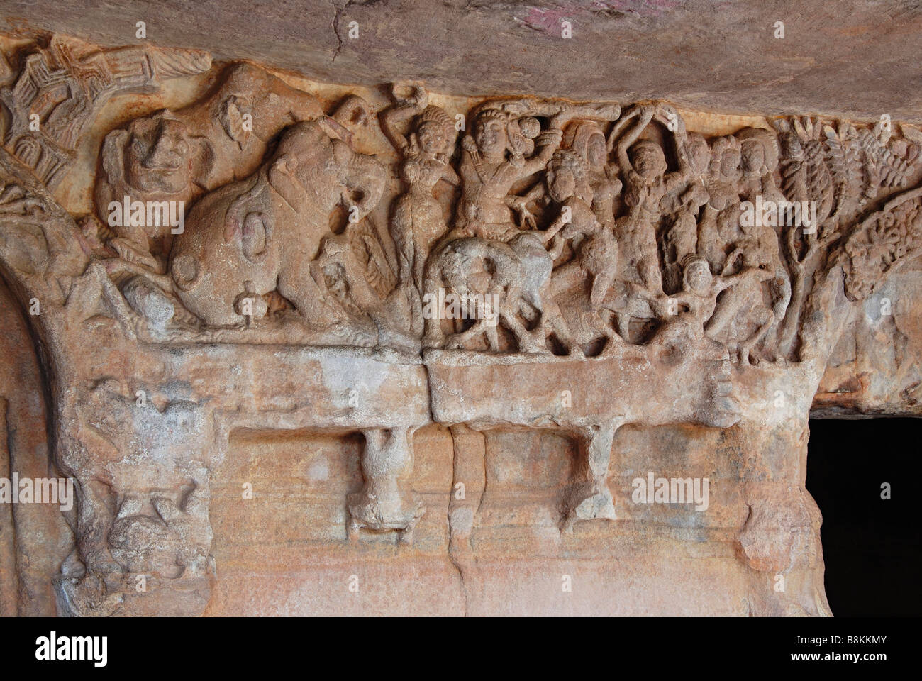 Upper storey of Rani Gumpha, scene in between the cells above- showing ...