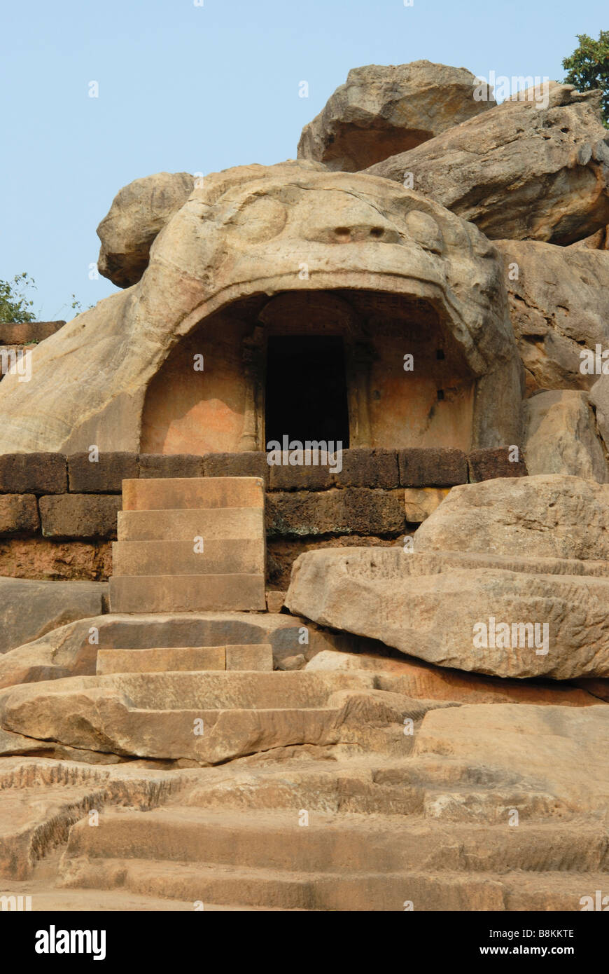 Udaigiri, Front View of Bagh cave. Orissa, India Stock Photo - Alamy