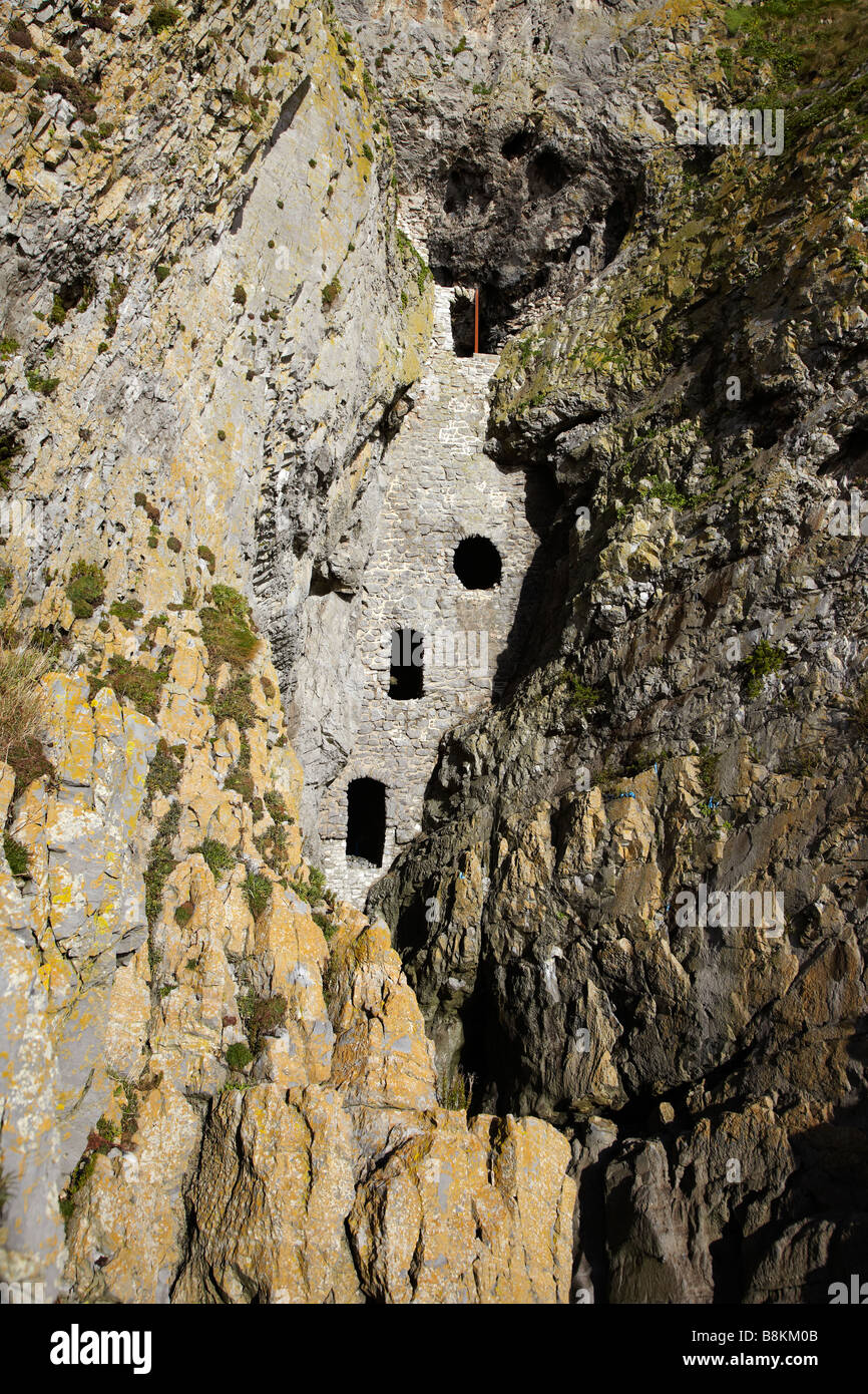 Culver Hole, an old Smugglers Hideout built into the Cliff Face, Port ...