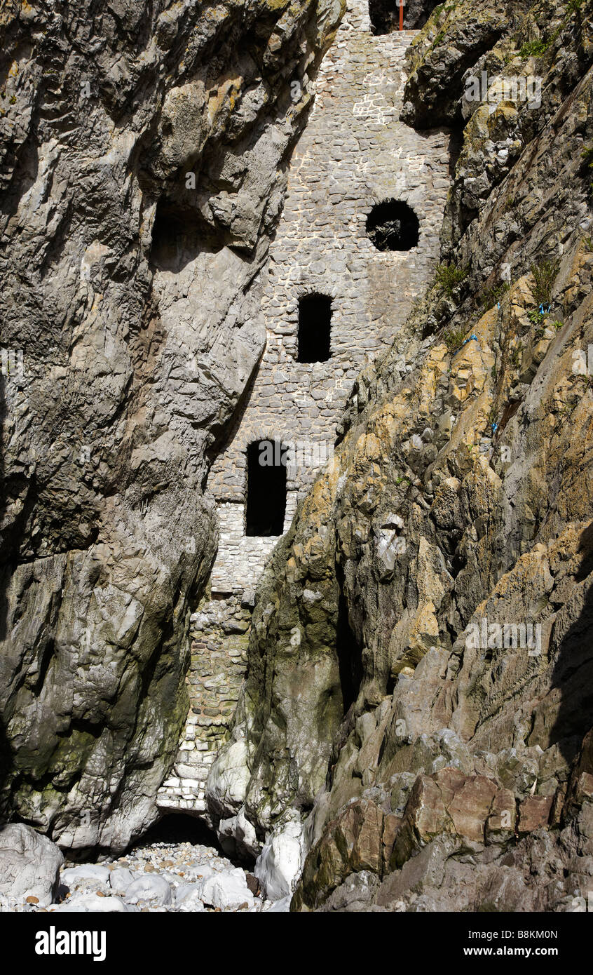 Culver Hole, an old Smugglers Hideout built into the Cliff Face, Port ...