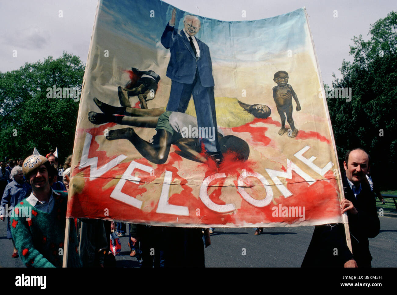 Anti Apartied demonstration Hyde Park London June 1984 Stock Photo - Alamy