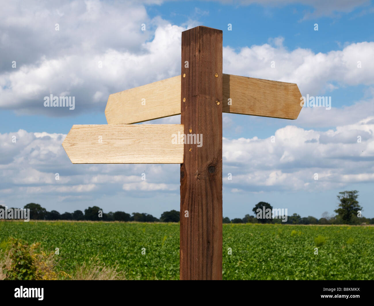 Blank sign in the countryside Stock Photo - Alamy