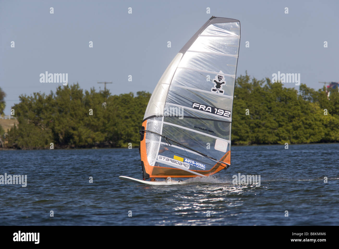 Windsurfing racing at Calema , Cocoa Beach Florida Stock Photo - Alamy