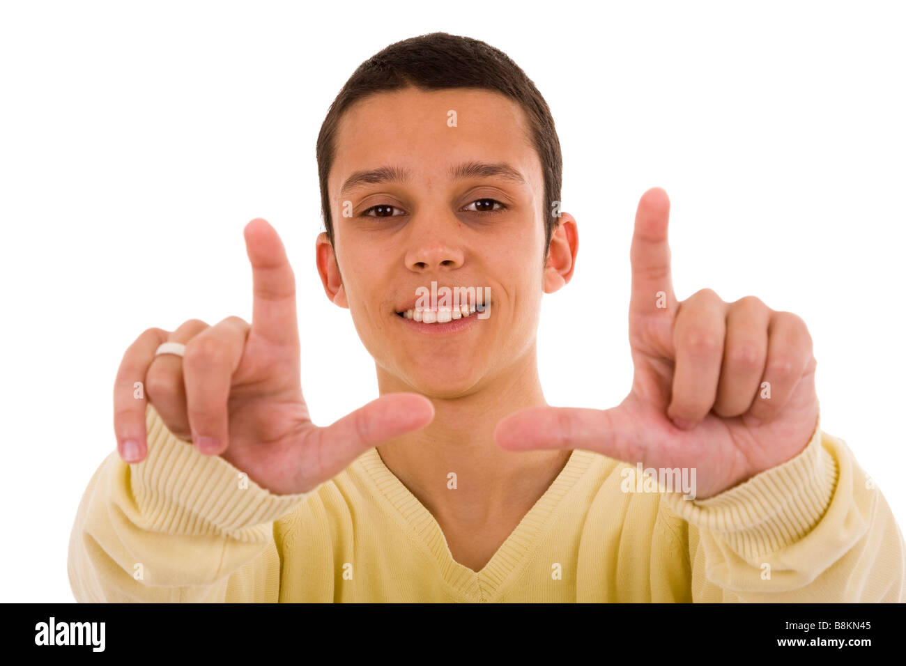 Fingers framing hand gesture isolated hi-res stock photography and ...